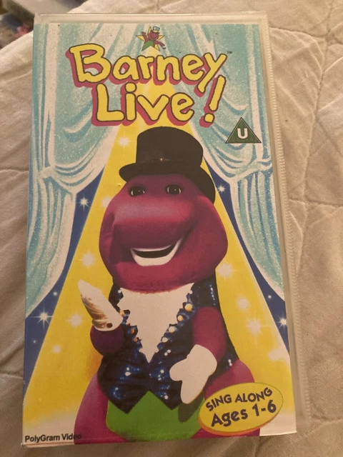 VHS BARNEY -LIVE!- KIDS CHILDRENS FAVOURITES VIDEO PAL pre school £8.99 ...