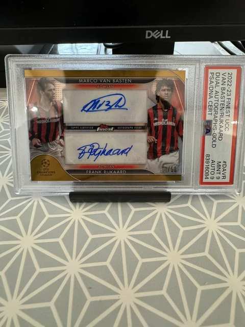 2022-23 TOPPS FINEST UCL Legend Dual Auto Van Basten/Rijkaard Gold /50 ...