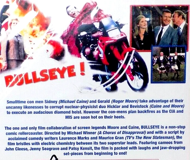 BULLSEYE ! (1990) DVD Michael Caine, Roger Moore, Sally Kirkland ...