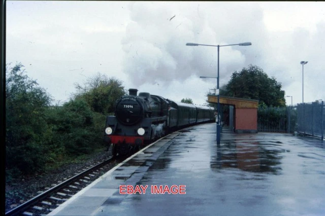 ORIGINAL 35MM SLIDE BR STANDARD LOCO NO 73096 AT SHIREHAMPTOON 9/04 £4. ...