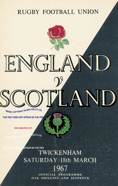 ENGLAND V SCOTLAND 18 March 1967 Twickenham RUGBY PROGRAMME £17.99 ...