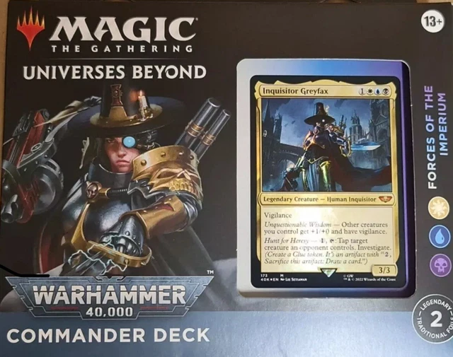 MTG MAGIC WARHAMMER 40k - Forces of the Imperium Commander Deck - NEW ...