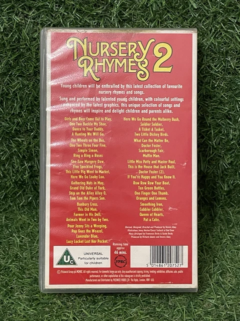 NURSERY RHYMES 2 - VHS video tape - Pickwick Video £14.99 - PicClick UK