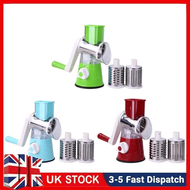 MANUAL HAND CRANK Cheese Grater Vegetable Slicer Easy To Clean Kitchen ...