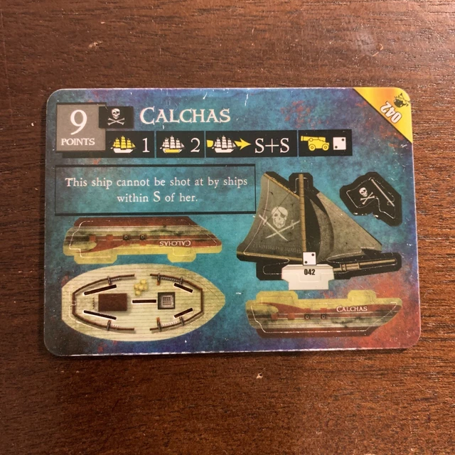 WIZKIDS PIRATES CSG Davy Jones Curse Calchas #042 - Rare Ship $7.00 ...