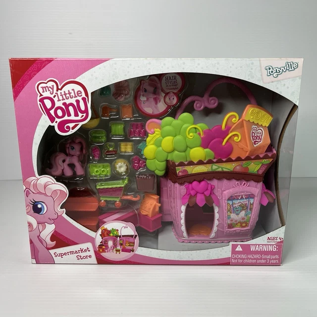 MY LITTLE PONY Ponyville PINKIE PIE Supermarket Store Playset 2007 SEE ...