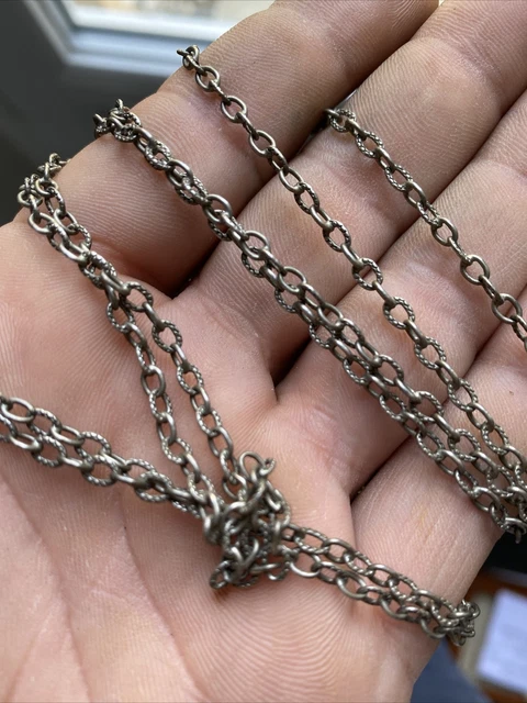 ANCIEN LONG COLLIER SAUTOIR en ARGENT MASSIF NAP III @ MAILLES ...