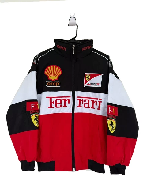 VINTAGE F1 FERRARI Jacket | Embroidered patches - Unisex Racing Jacket ...