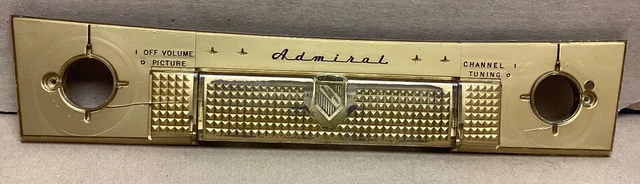 VINTAGE 1950S ORIGINAL Admiral TV Television control knob escutcheon ...