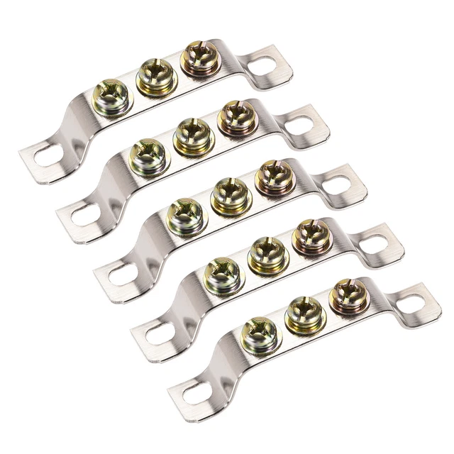 3 POSITIONS GROUND Wire Bridge Design Terminal Block Connector Bar 5 ...