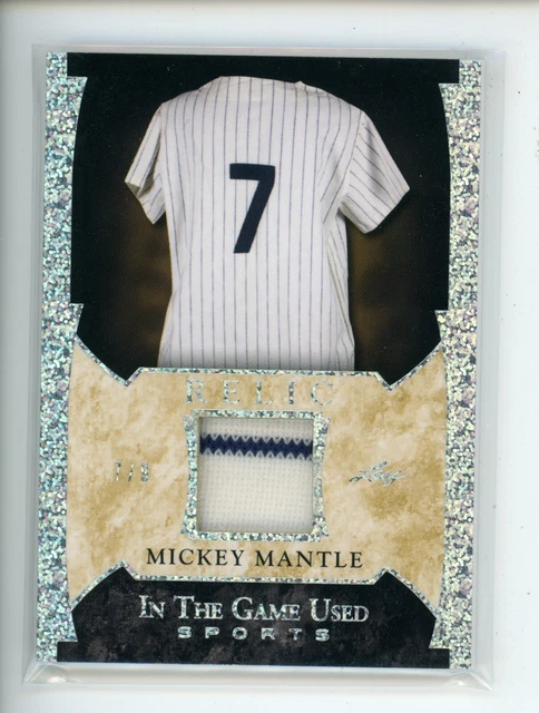 2022 LEAF IN The Game MICKEY MANTLE #GUM-30 patch relique argent 7/9 ...