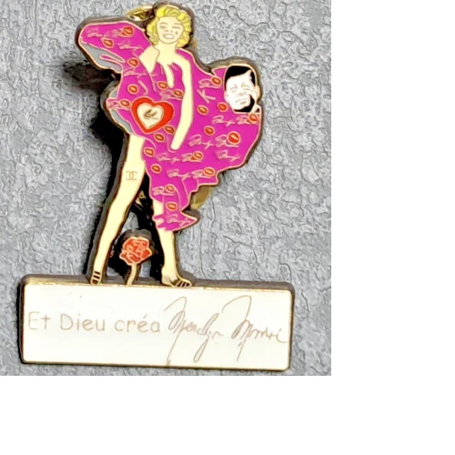PIN'S RARE CINEMA ET DIEU CREA MARILYN ROBE FUSHIA NUMEROTEE BGI ...