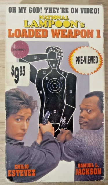 NATIONAL LAMPOONS LOADED Weapon 1 VHS Emilio Esteves Samuel L. Jackson ...