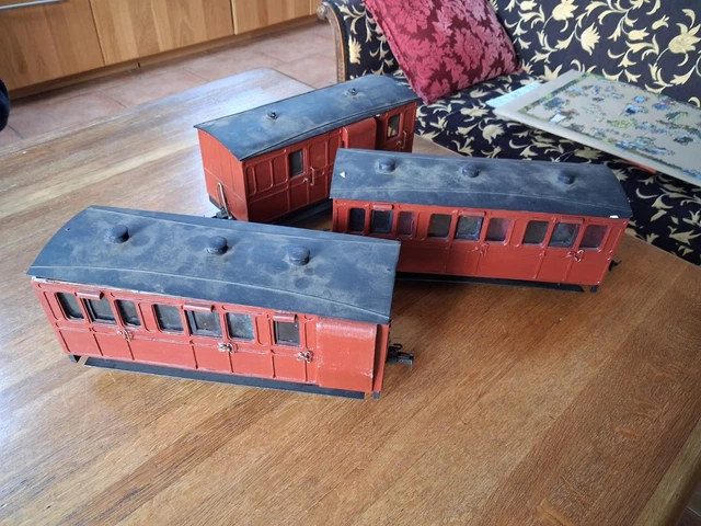 16MM SM32 NARROW gauge model garden railway 3 x 4 wheel coaches £68.30 ...