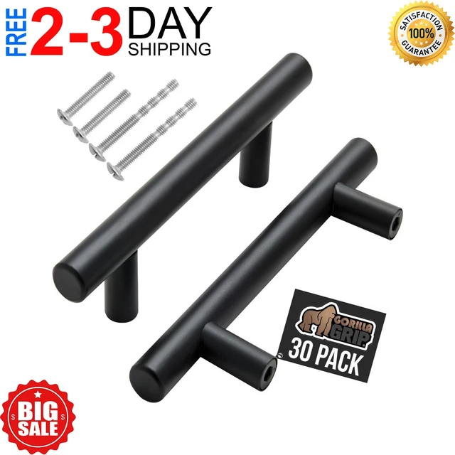 30 PACK 5 Inch Kitchen Cabinet Handles Matte Black Cabinet Pulls Black ...