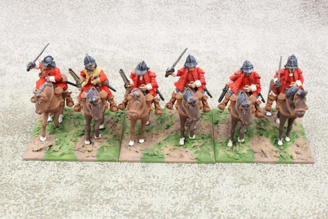 28MM ECW CAVALRY x6 Painted English Civil War Bicorne Miniatures 24749 ...