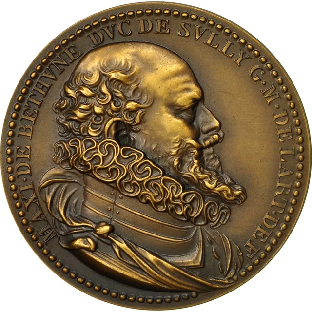 FRANCE, MEDAL, MAX. de Béthune Duc de Sully G.M.de Lart.def, SPL+ ...
