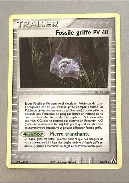 CARTE POKÉMON FOSSILE Griffe PV 40 Holographique 78/92 Créateurs De ...
