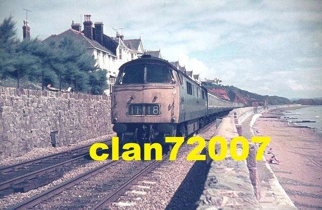 ORIGINAL RAILWAY COLOUR slide D1014 Western Leviathan at Dawlish ...