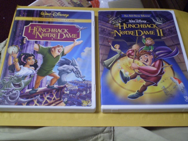 (2) DISNEY THE Hunchback of Notre Dame DVD Lot: Hunchback I & II Both ...