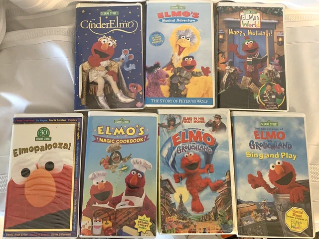 Elmo Sesame Street Vhs Lot