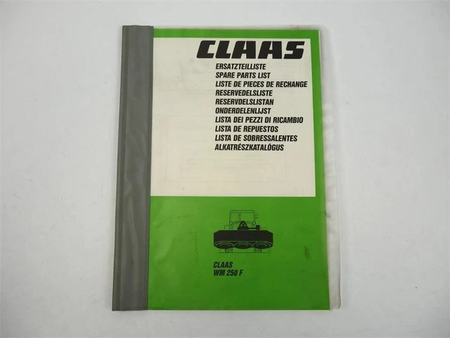 TONDEUSE FRONTALE CLAAS WM250F liste de pièces de rechange liste de ...