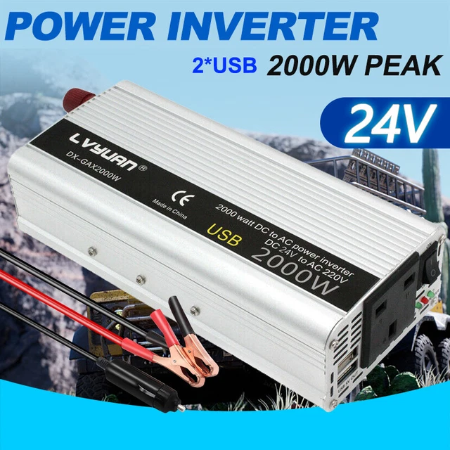 TRUCK 2000W PEAK 24V to 230V 240V Power Inverter Caravan Converter ...