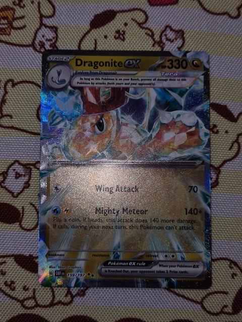 POKÉMON TCG DRAGONITE ex SV03: Obsidian Flames 159/197 Holo Double Rare ...