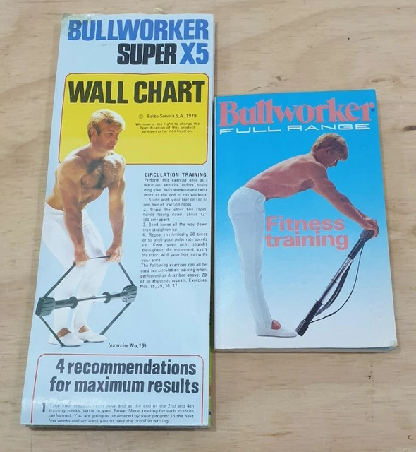 BULLWORKER SUPER X5 Wall Chart & Bullworker Full Range Fitness Training ...