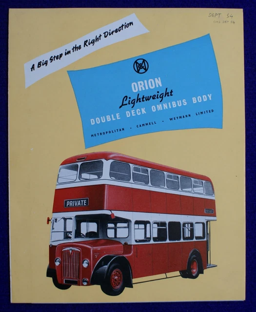 MCW ORION DOUBLE Deck Omnibus Passenger Chassis Bus Coach Body Brochure ...
