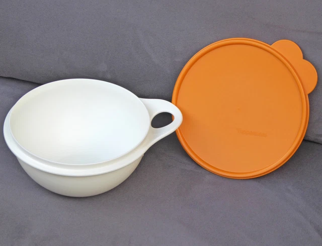 TUPPERWARE MAXIMILIAN 1,4 l Schüssel, Rührschüssel, weiß/orange, NEU ...