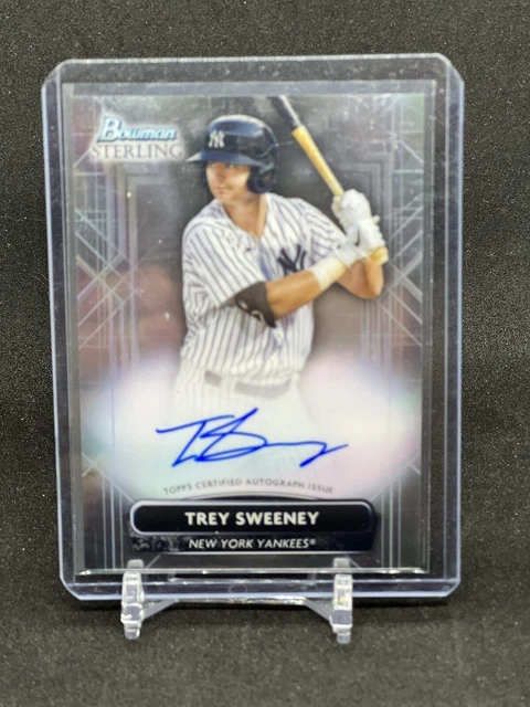 AUTOGRAPHE TREY SWEENEY 2022 Bowman Sterling Prospects RC AUTO NY ...