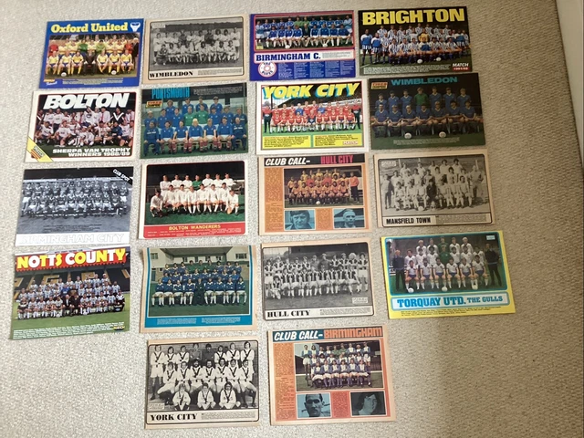 FOOTBALL MAGAZINE TEAM Posters,Team Pics,Team Groups (x18 Posters) A4 £ ...