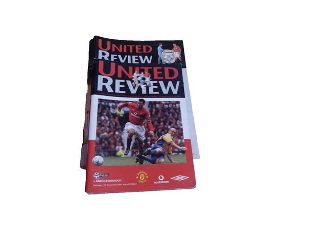 MANCHESTER UNITED OFFICIAL Programmes United Review £10.99 - PicClick UK