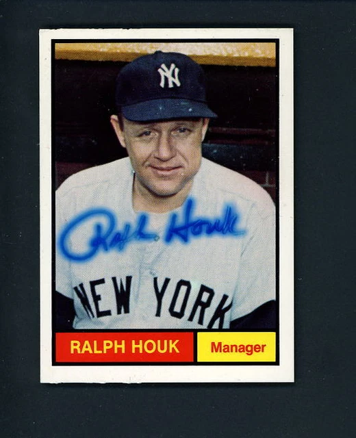 GALAS RALPH HOUK Yankees SIGNÉS 1961 Topps Renata EUR 16,70 - PicClick FR