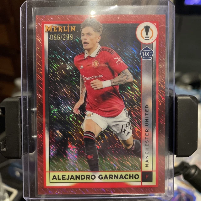 2023 TOPPS CROMO Merlino UEFA Alejandro Garnacho Oro Rosa Ref/299 RC ...