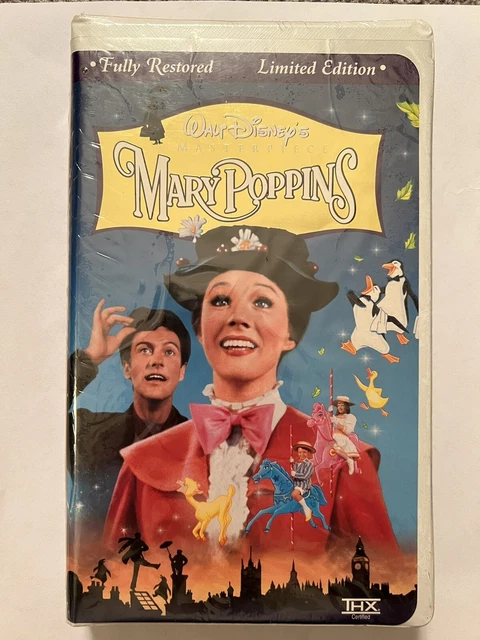 MARY POPPINS WALT Disney's Masterpiece Limited Edition VHS 1997 Brand ...