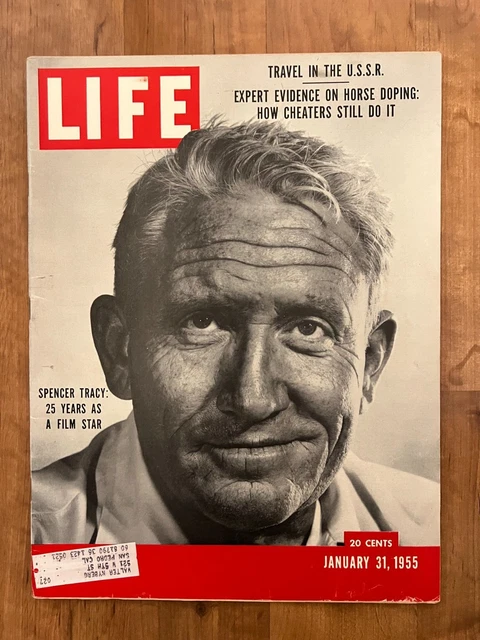 LIFE MAGAZINE JANUARY 31, 1955 Spencer Tracy 25 years as Film Star ...