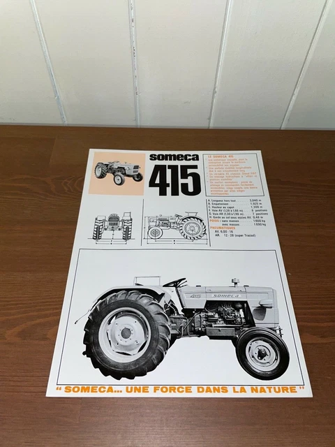 BROCHURE PROSPEKT PROSPECTUS TRACTEUR SOMECA 415 tractor-traktor-trattore-same EUR 5,99 ...