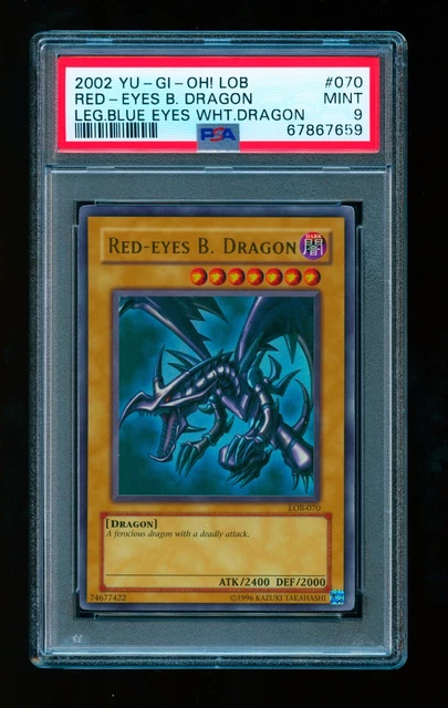 2002 YU-GI-OH! LEGEND of Blue Eyes White Dragon LOB-070 Red-Eyes B. Dragon PSA 9 $175.50 ...