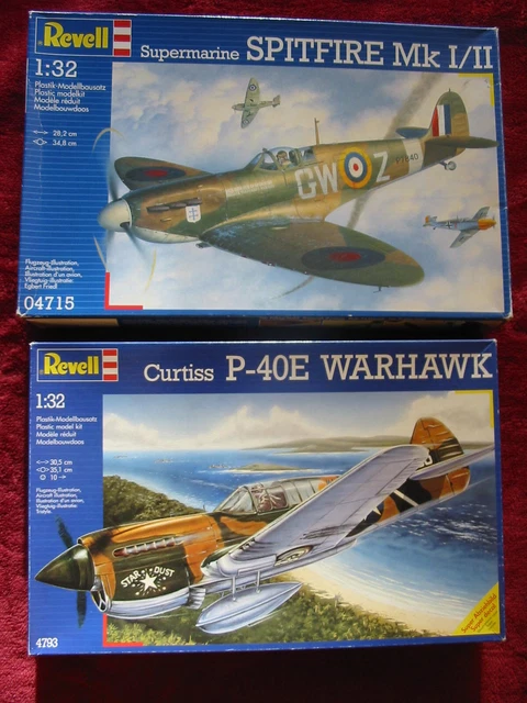 REVELL CURTISS P 40 E WARHAWK SUPERMARINE SPITFIRE MK I/II 1/32 Lot EUR 59,00 - PicClick FR