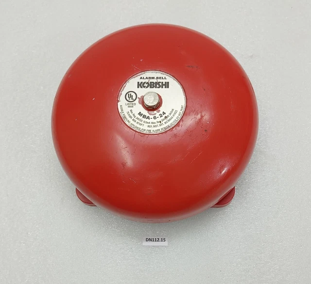 KOBISHI MBA-6-24 FIRE Alarm Bell 24VDC 24VFWR Audible Alarm 75.6dBA ...