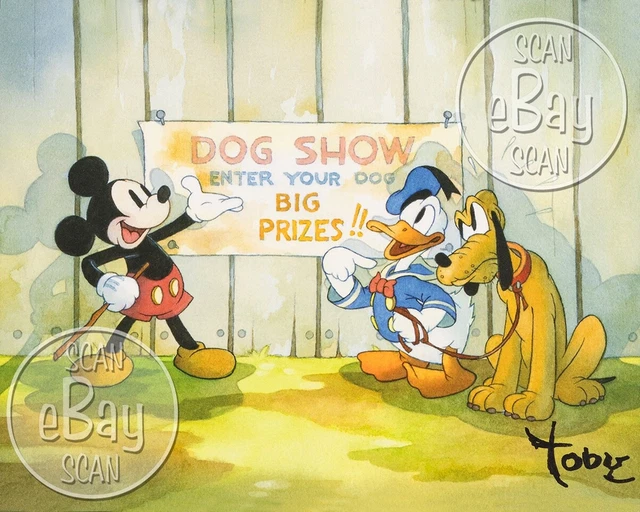 RARE! WALT DISNEY'S MICKEY MOUSE Dog Show Cartoon 8 X 10 Photo DONALD ...