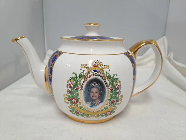 VINTAGE RINGTONS TEA Pot - 50th Anniversary Of Queens Coronation 1953 ...