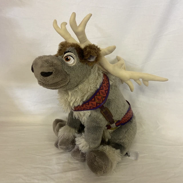 DISNEY STORE SVEN Frozen Reindeer Plush Soft Toy Teddy Sitting £13.95 ...