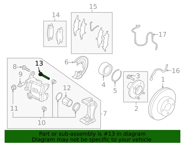 GENUINE NISSAN DISC Brake Caliper Pin 44140-JA00A $13.48 - PicClick CA