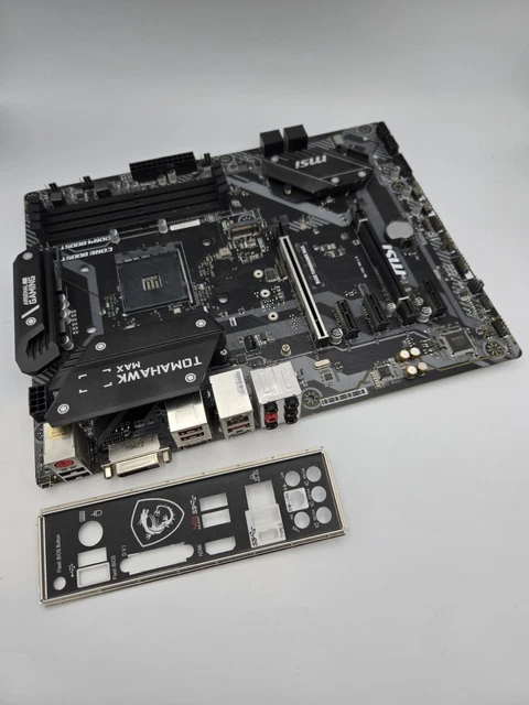 MSI B450 TOMAHAWK MAX AMD AM4 Motherboard with IO Backplate £94.32 ...