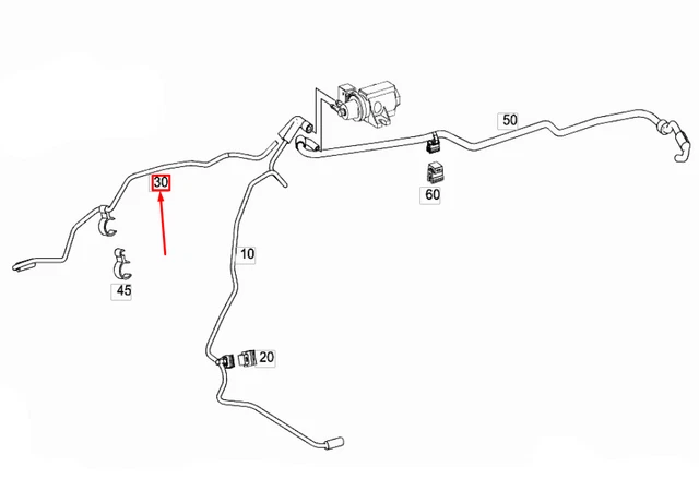 MERCEDES-BENZ GLE W166 Turbocharger Vacuum Line A2780980889 NEW GENUINE ...