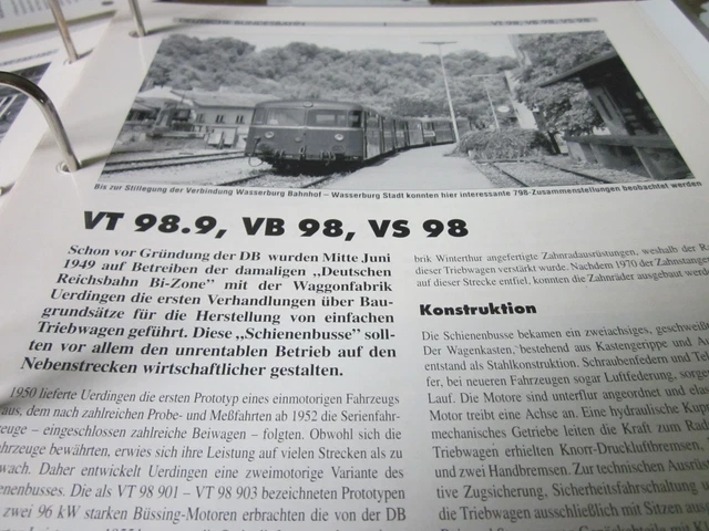 NEBEN - SCHMALSPURBAHNEN 15 VT98.9, VB98, VS 98 EUR 3,69 - PicClick DE