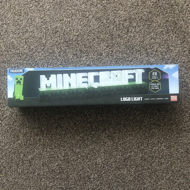 MINECRAFT LOGO LIGHT Box 2 Light Modes New In Box Gaming Light Battery ...